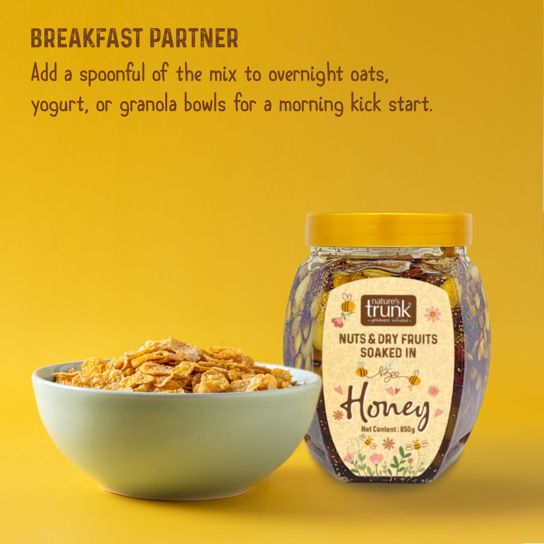 Tasty Dry Fruits & Nuts Soaked In Pure Honey - Nature's Trunk