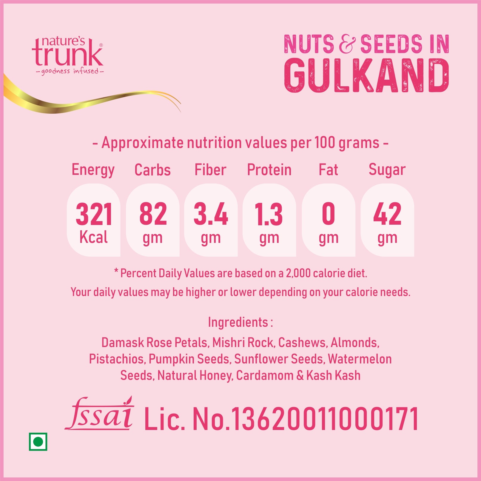 Gulkand With Nuts & Seeds-Rose Petal Jam-Nature's trunk – Nature's Trunk