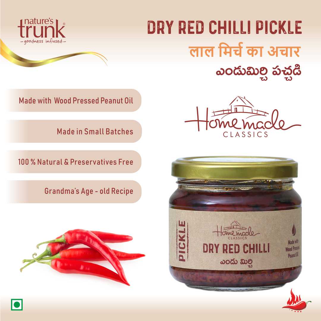 Dry Red Chilli Pickle | Lal Mirchi Ka Achar | Nature'sTrunk – Nature's ...